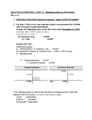 CH 1 & 2 Sample Exercise 1 Analysis OF Transactions Using Accounting ...