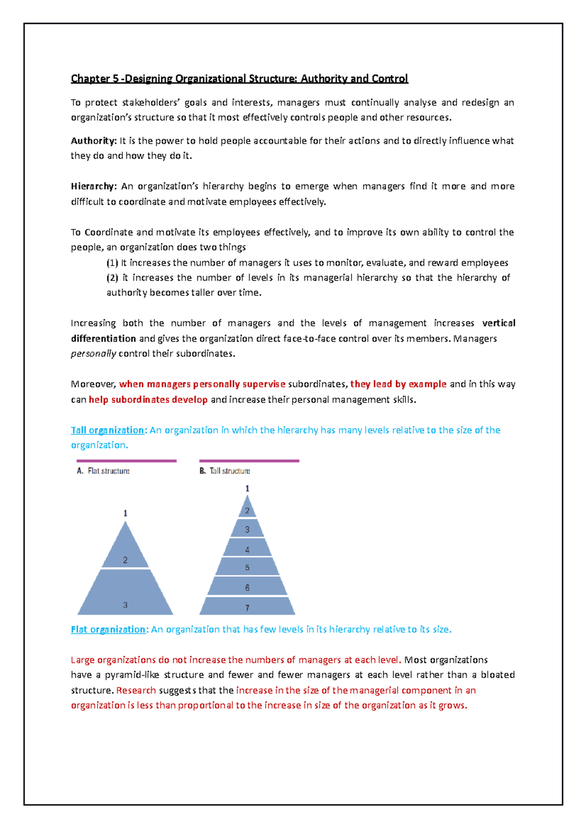 Organisational Structure and HR Alignment Book Notes - CH5 - Chapter 5 ...