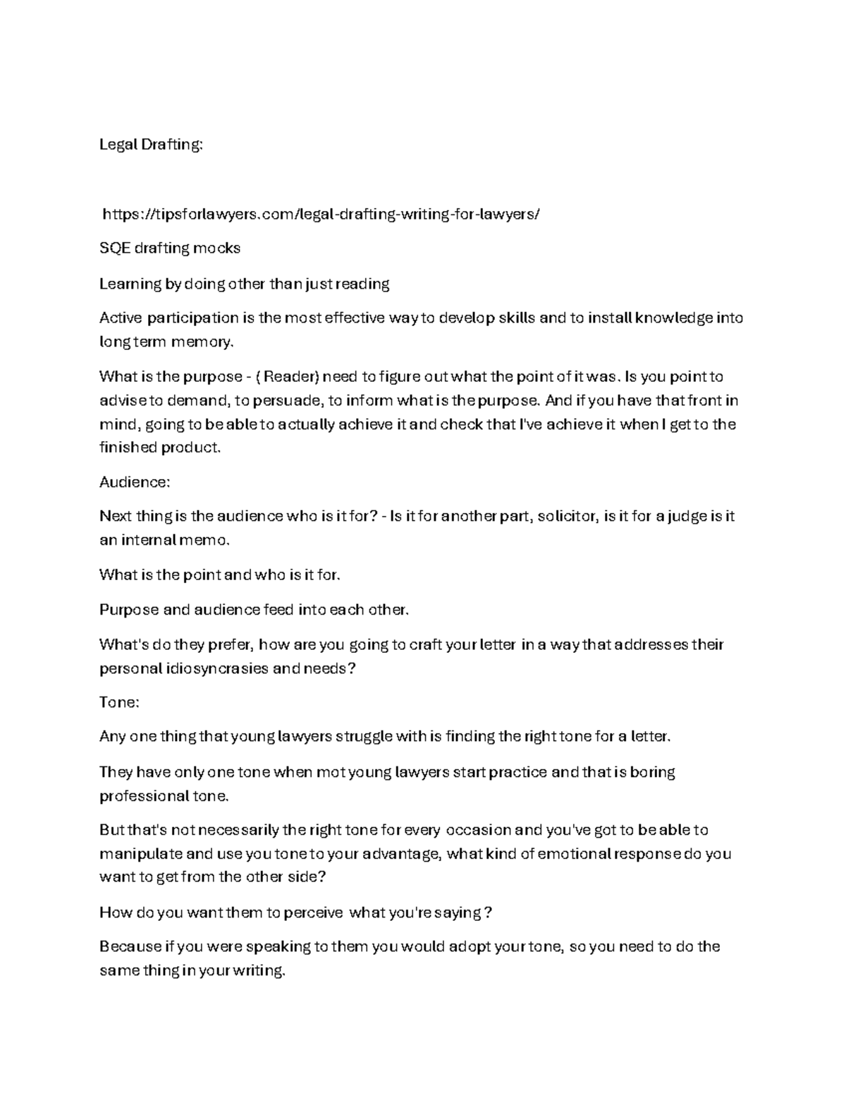 Legal Drafting notes - Legal Drafting: tipsforlawyers/legal-drafting ...