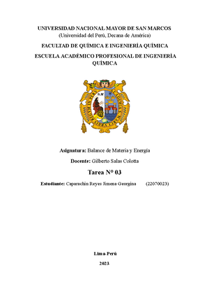 Problemas BME - Ejercicios para practica. - PROBLEMAS DE APLICACIÓN DEL CURSO DE BALANCE DE ...