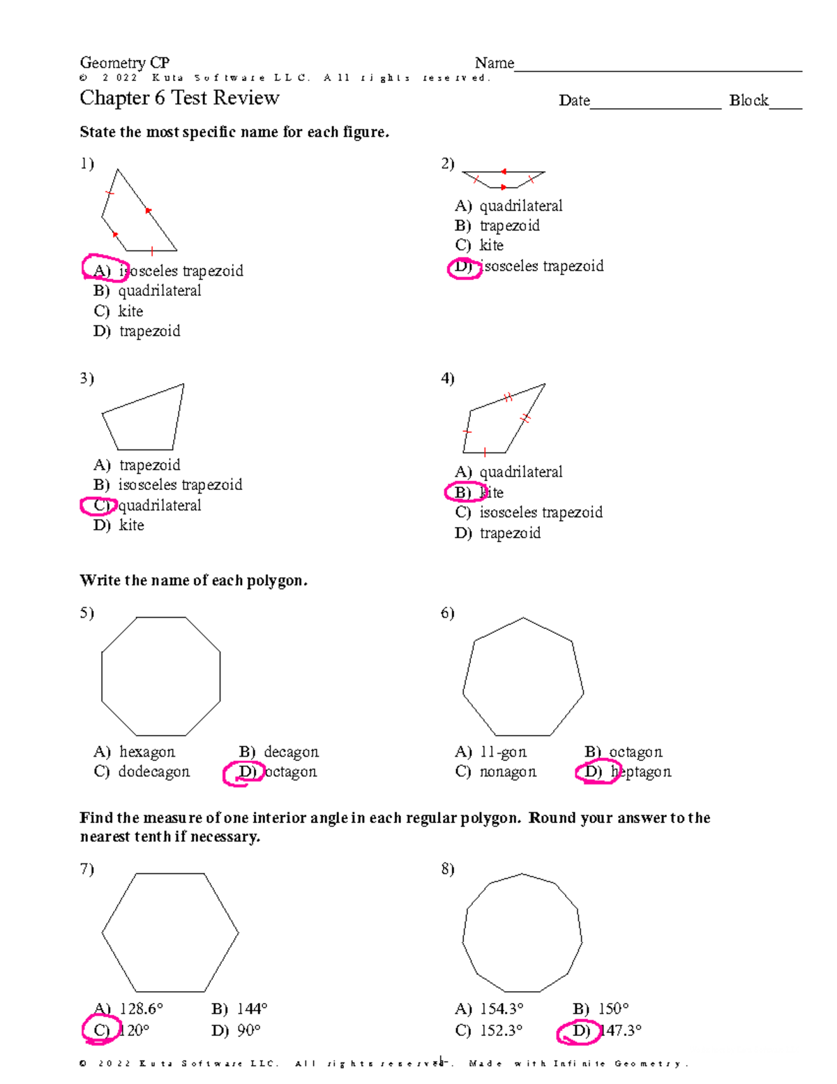Answers for Chapter 6 Test Review 21-22 - ©h Y 2 F 0 A 2 k 2 r ...
