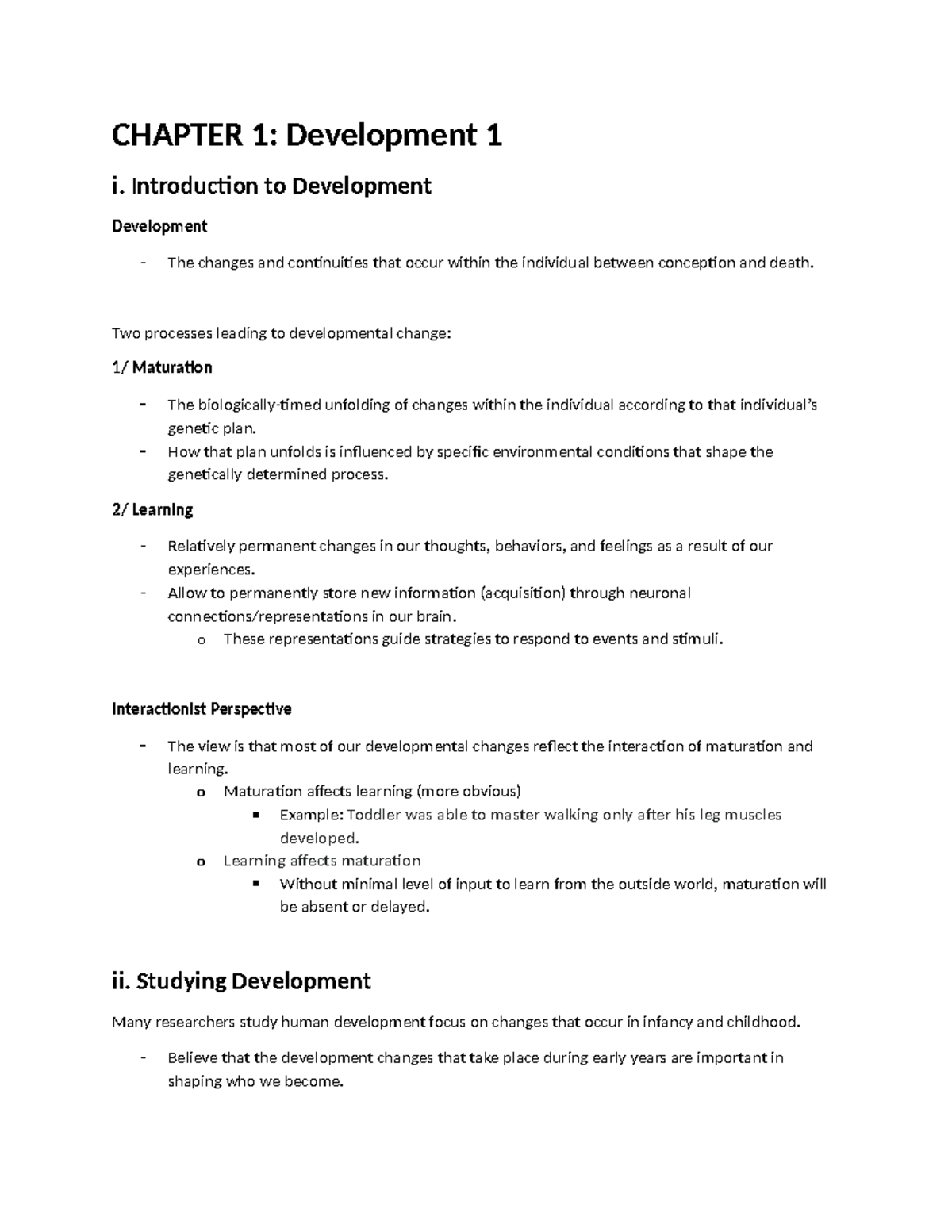 Chapter 1 - Module - CHAPTER 1: Development 1 i. Introduction to ...