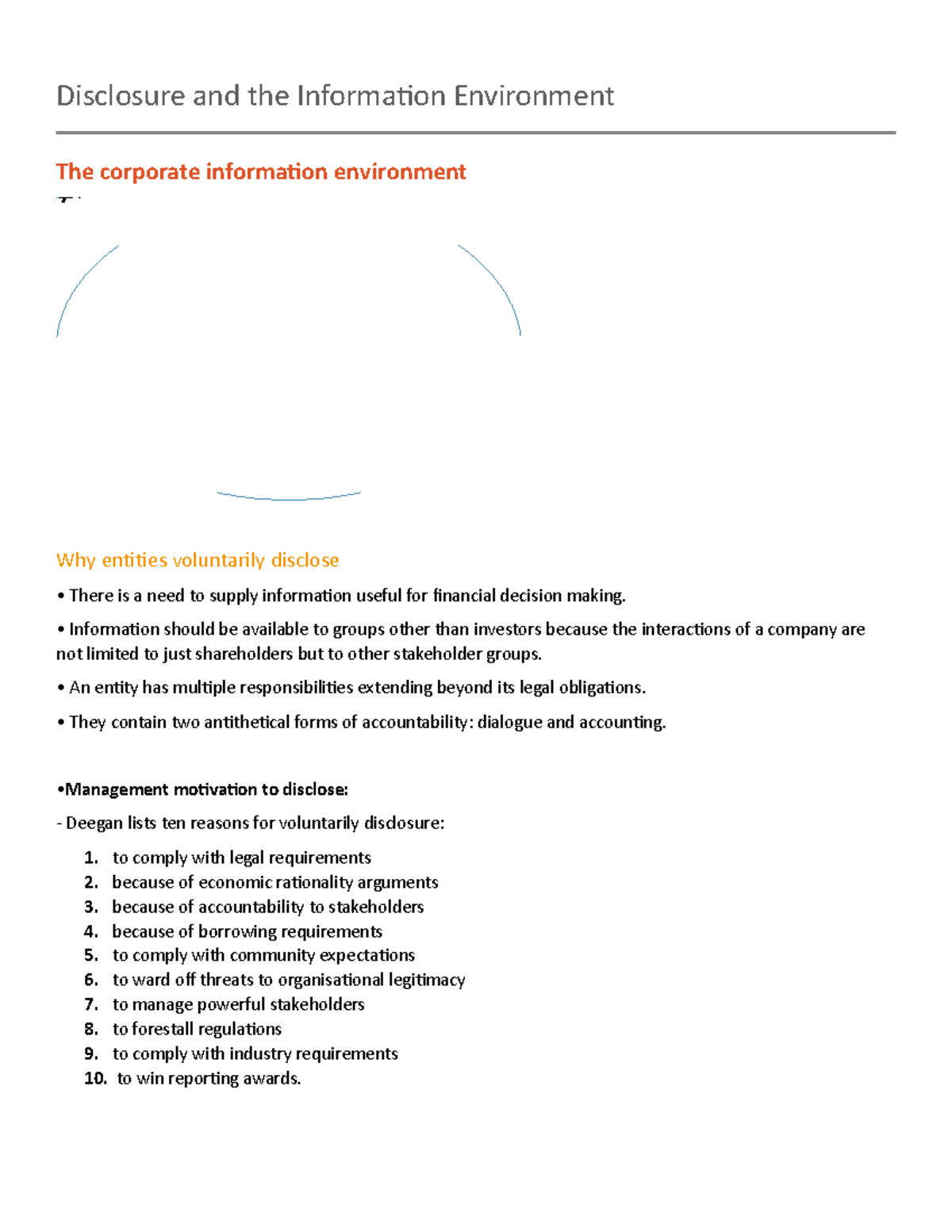 Lecture 6 - Notes - Disclosure and the Information Environment The ...