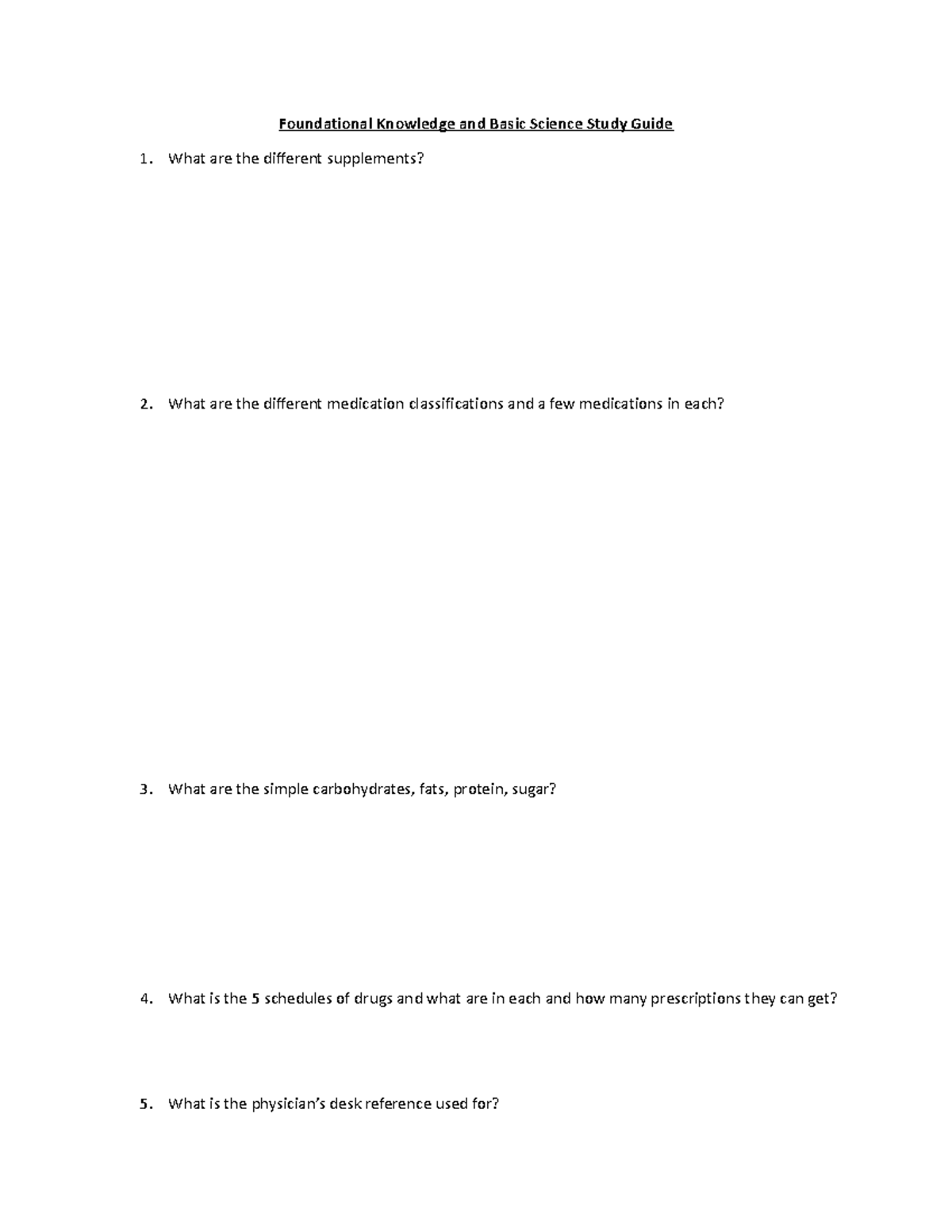 Copy of Foundational Knowledge and Basic Science Study Guide ...