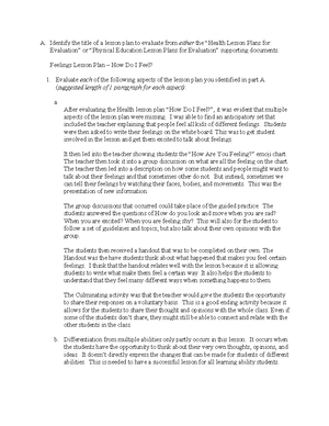 Task 1 C108 - Task 1 Part One: Lesson Plan A. General Information ...