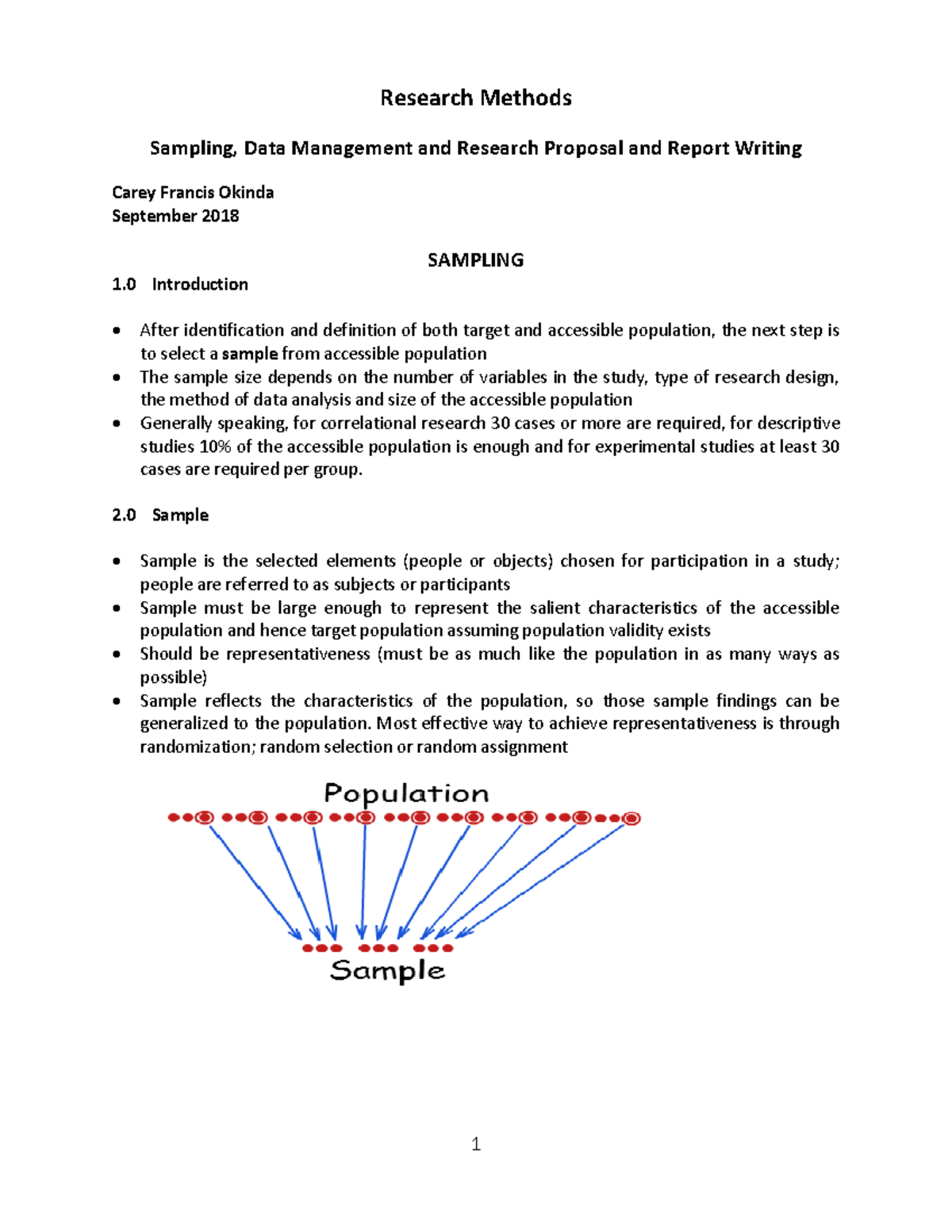 Research Methods - Harmonised 2018 - Research Methods Sampling, Data ...