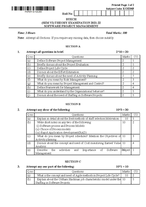UNIT 2-SPM - SPM unit 2 - UNIT- 2 PROJECT LIFE CYCLE AND EFFORT ESTIMATION: Project Lifecycle ...