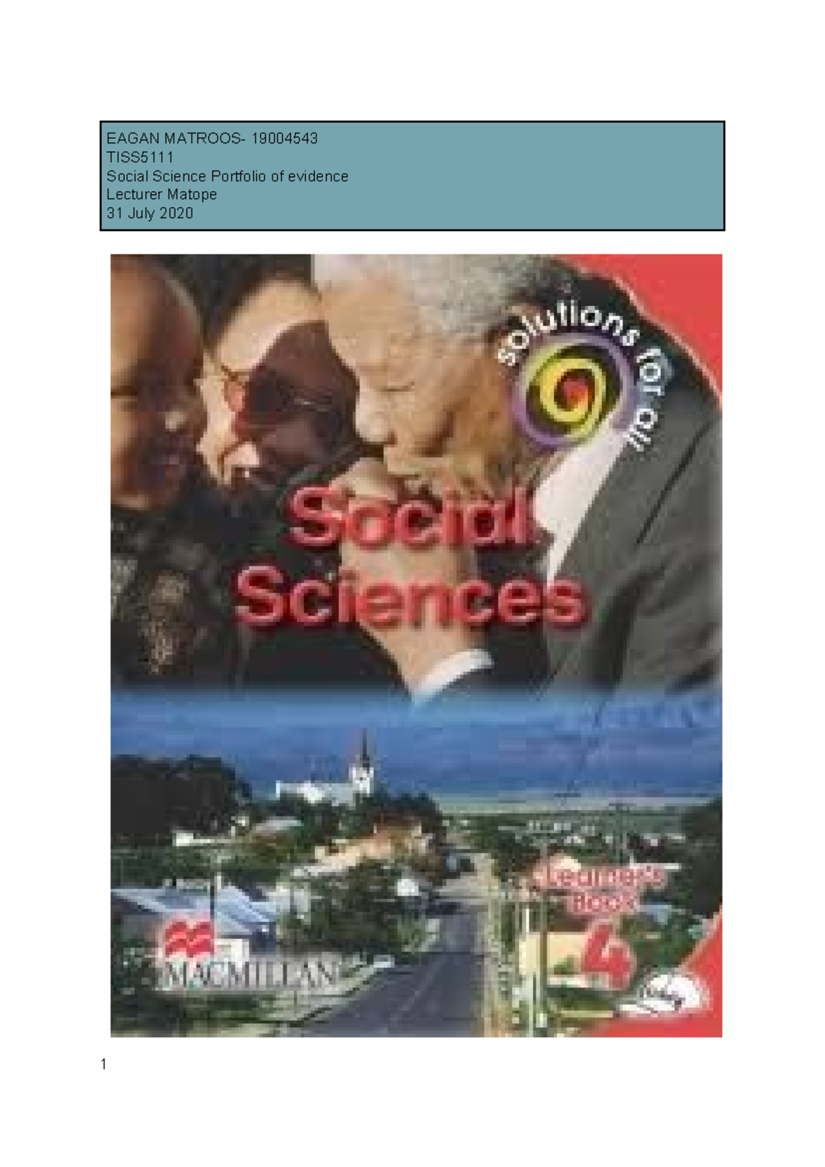 Social Science POE - A helpful assignment to be used as a guideline ...