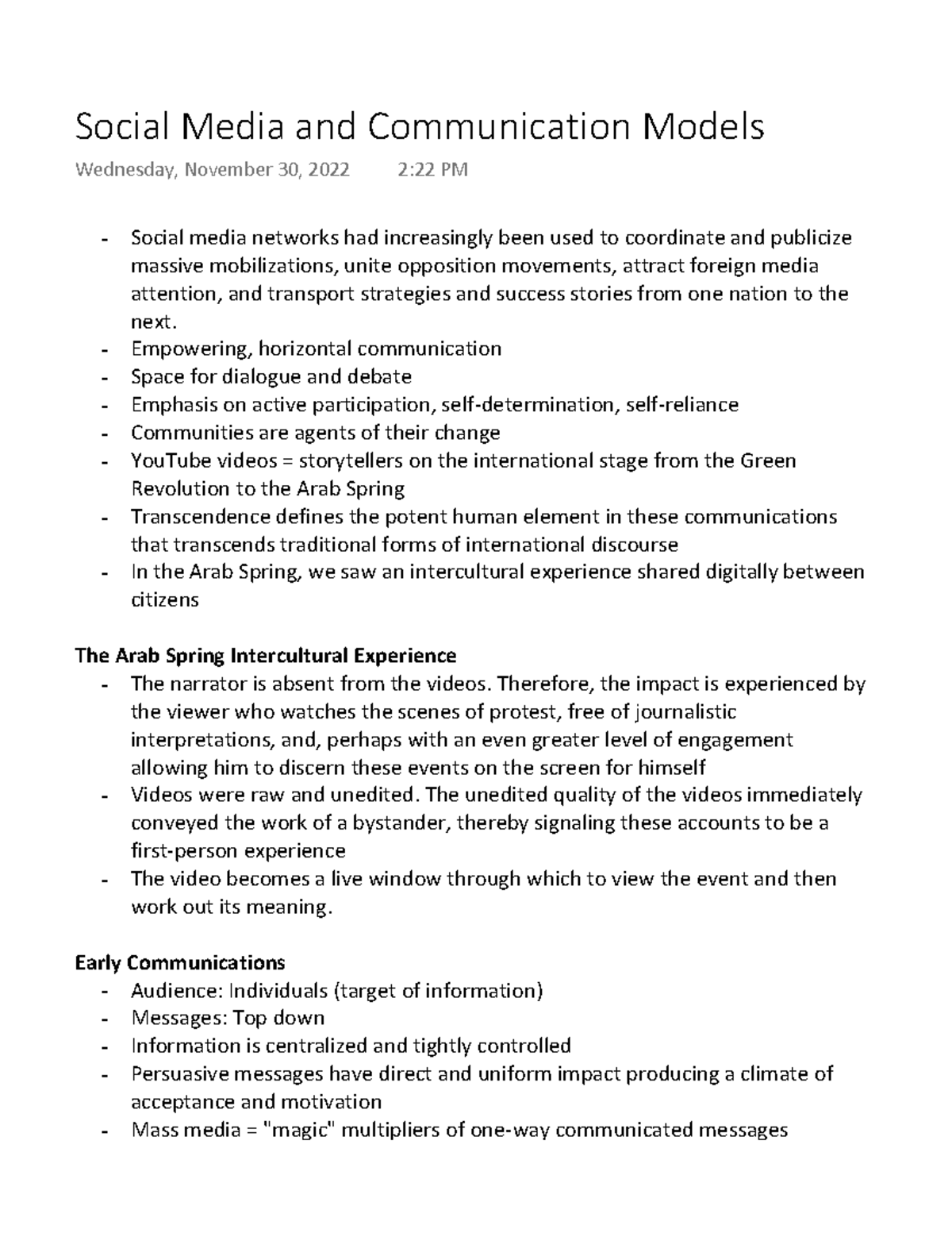 Lesson 12 Notes - Social media networks had increasingly been used to ...