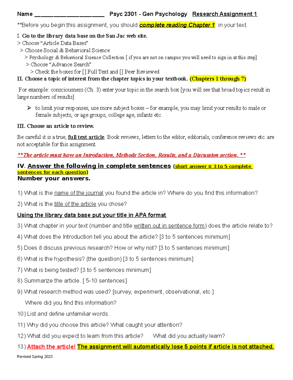 R.2.library.research - Name ______________________ Psyc 2301 - Gen ...