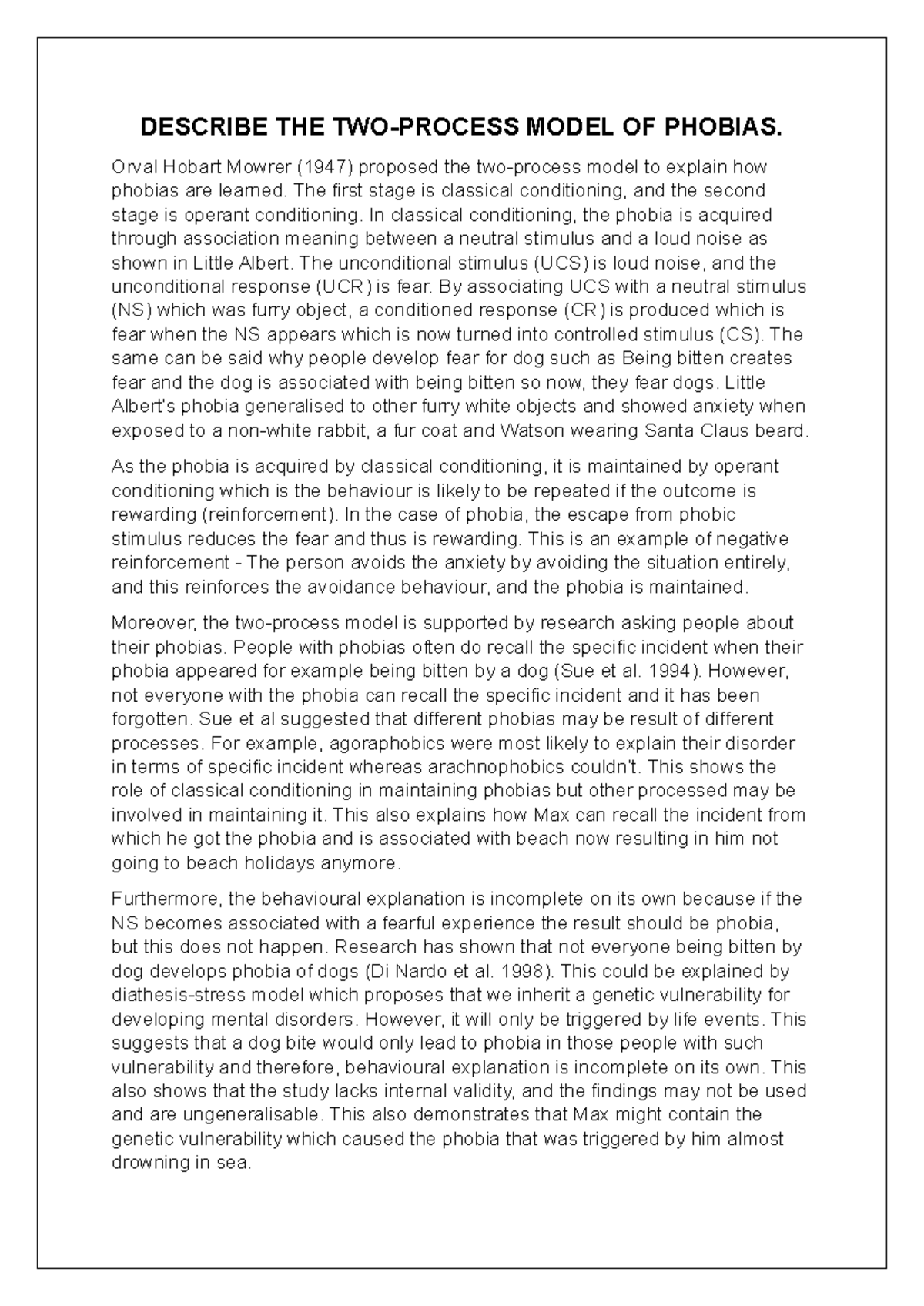 Two process model - Very good notes - DESCRIBE THE TWO-PROCESS MODEL OF ...