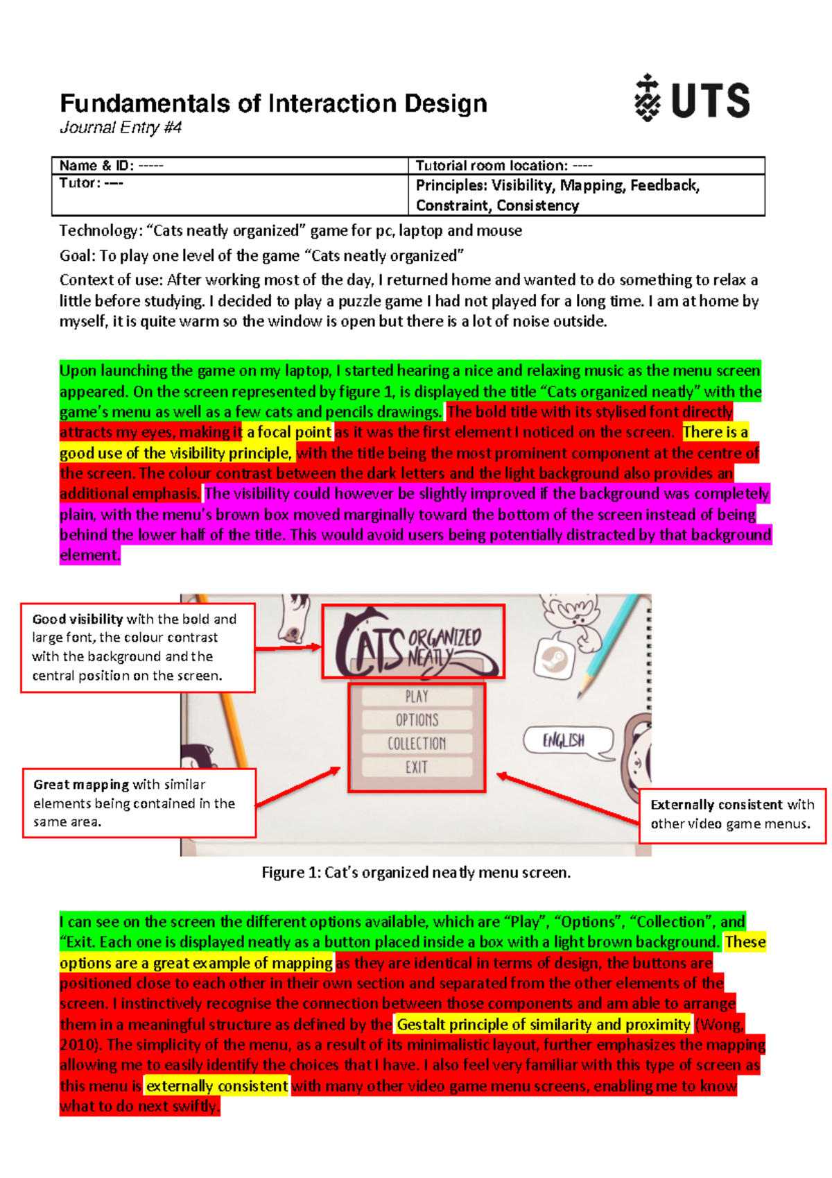 Journal Entry 4 Sample Brenda - Fundamentals of Interaction Design ...