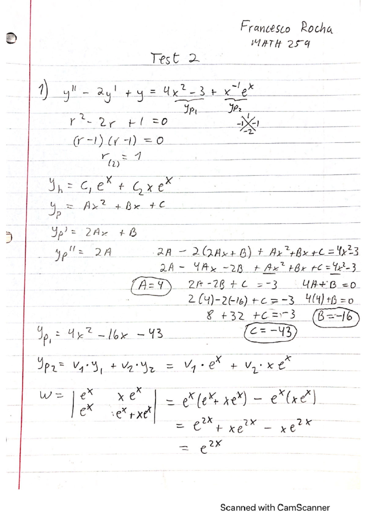 Exam 2 - exam 2 math 259 - MATH 259 - Studocu