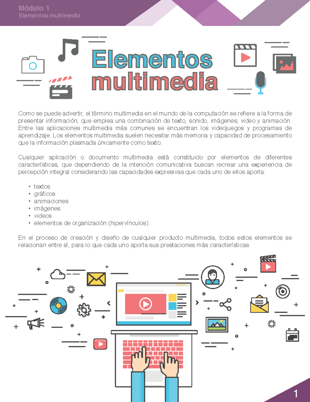 M01 S3 Elementos multimedia PDF - Elementos multimedia Como se puede advertir, el término ...