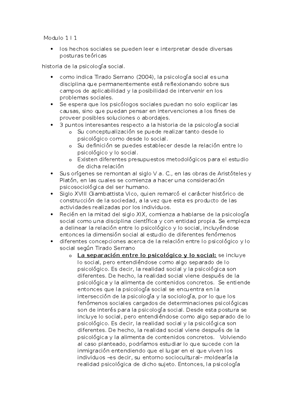 Resumen psicosocial mod 1y2 - Modulo 1 l 1 los hechos sociales se pueden leer e interpretar ...