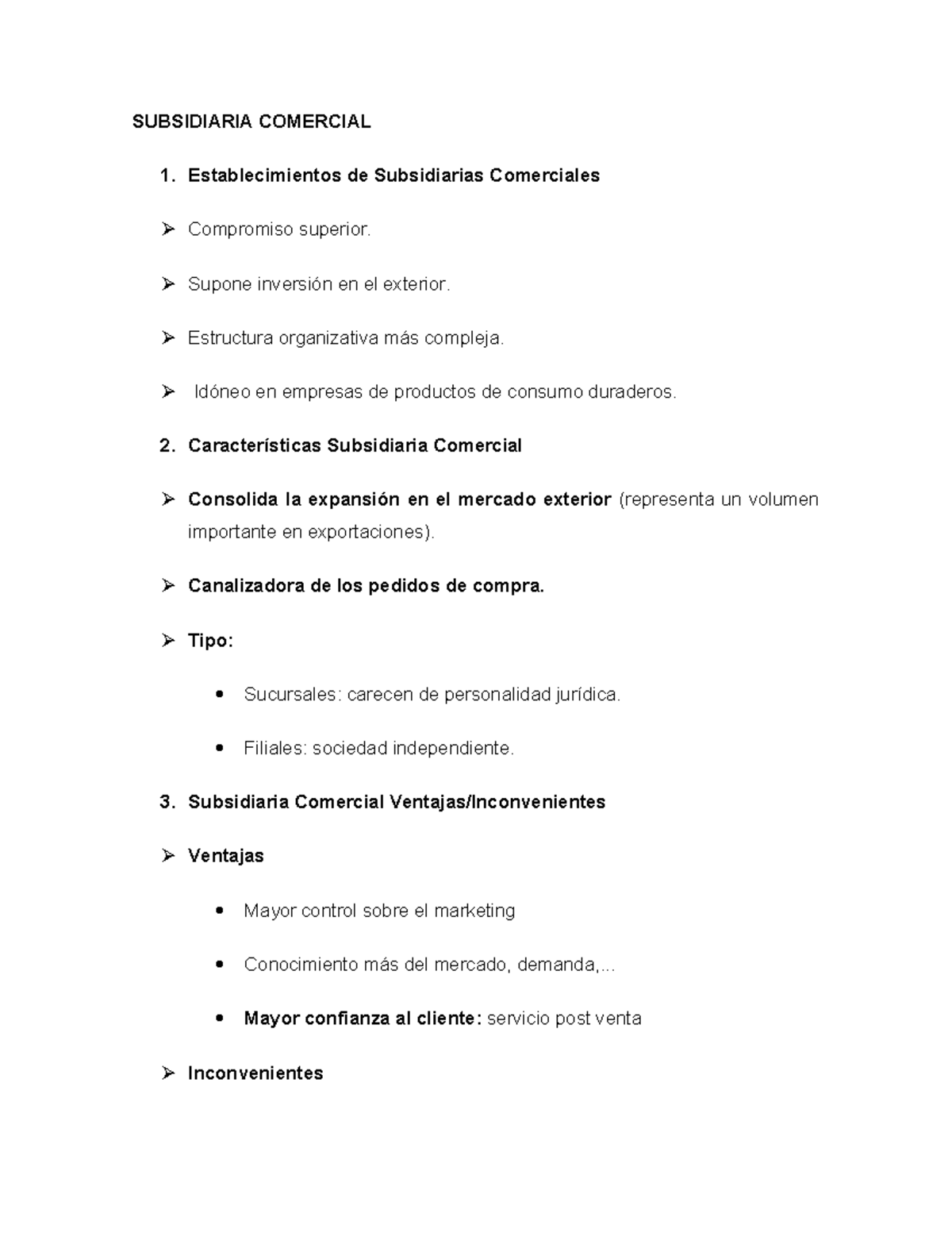 Subsidiaria Comercial - SUBSIDIARIA COMERCIAL Establecimientos de ...