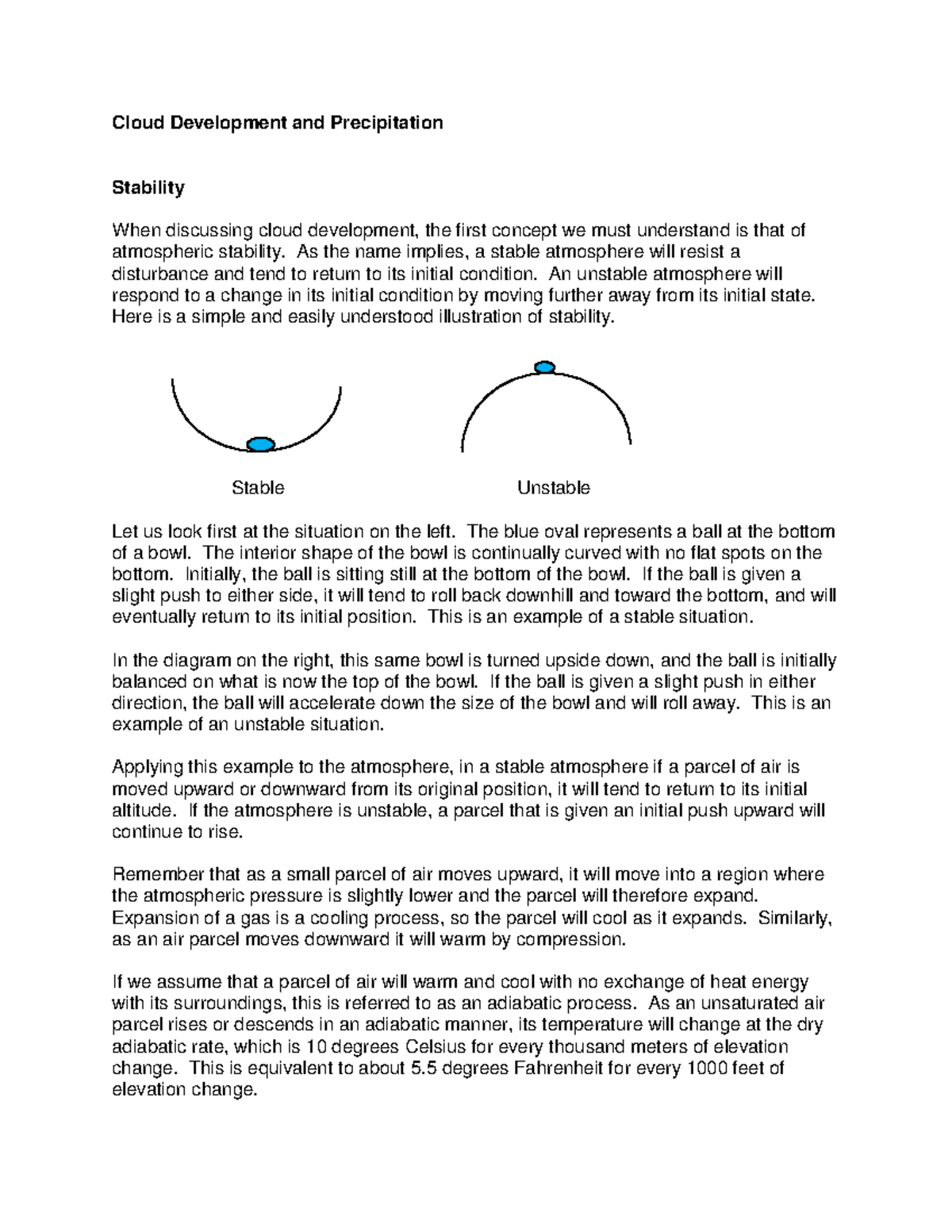 5 - Cloud Development & Precipitation - Cloud Development and ...