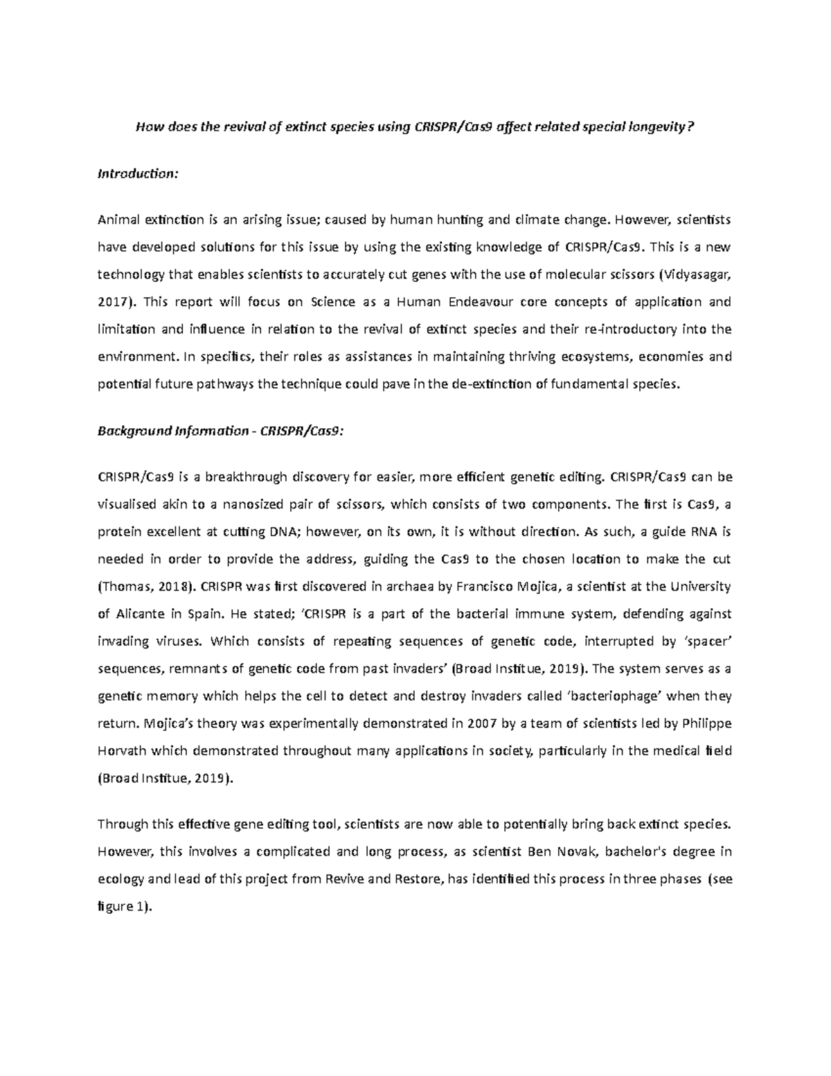 How does the revival of extinct species - However, scientists have ...