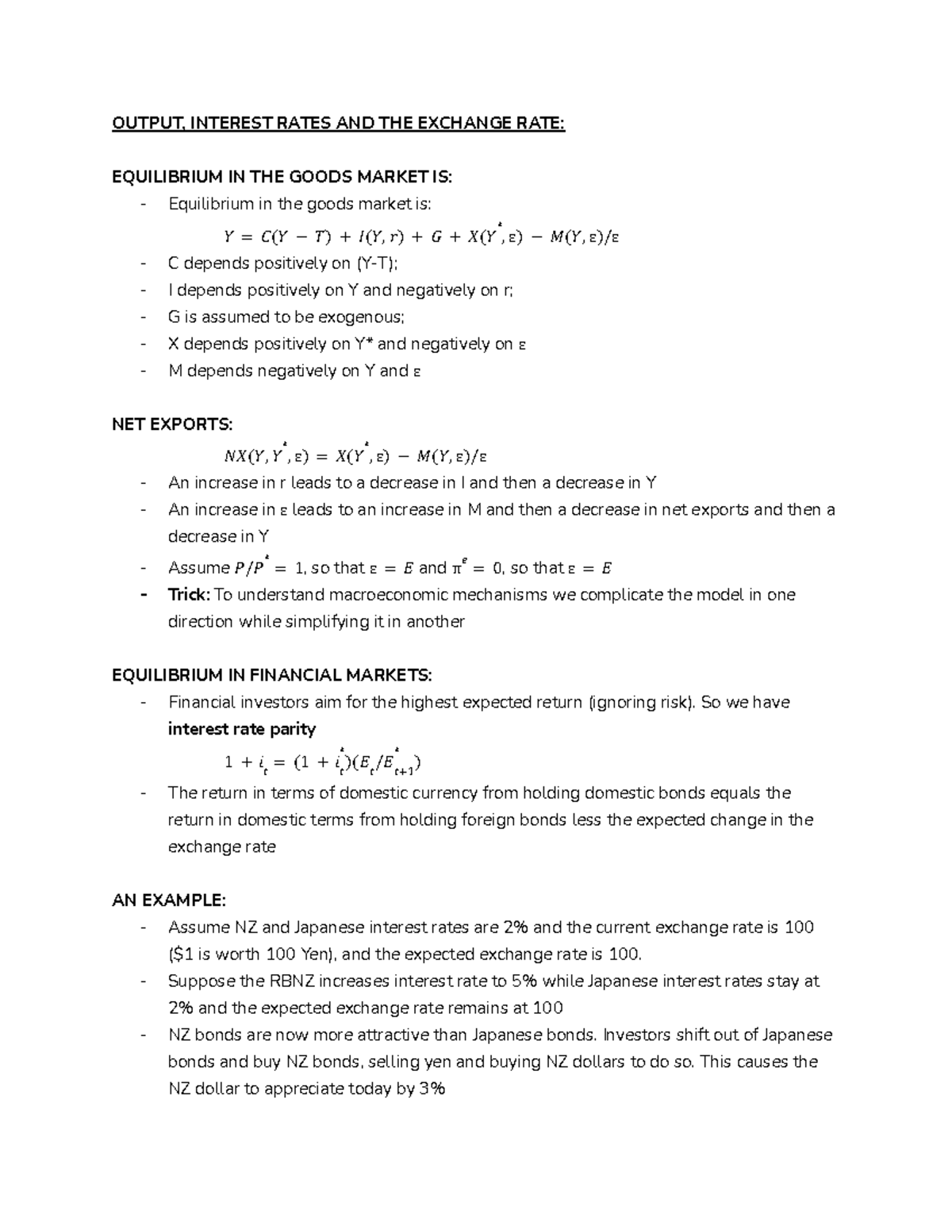 Output, Interest Rates And The Exchange Rate - OUTPUT, INTEREST RATES ...