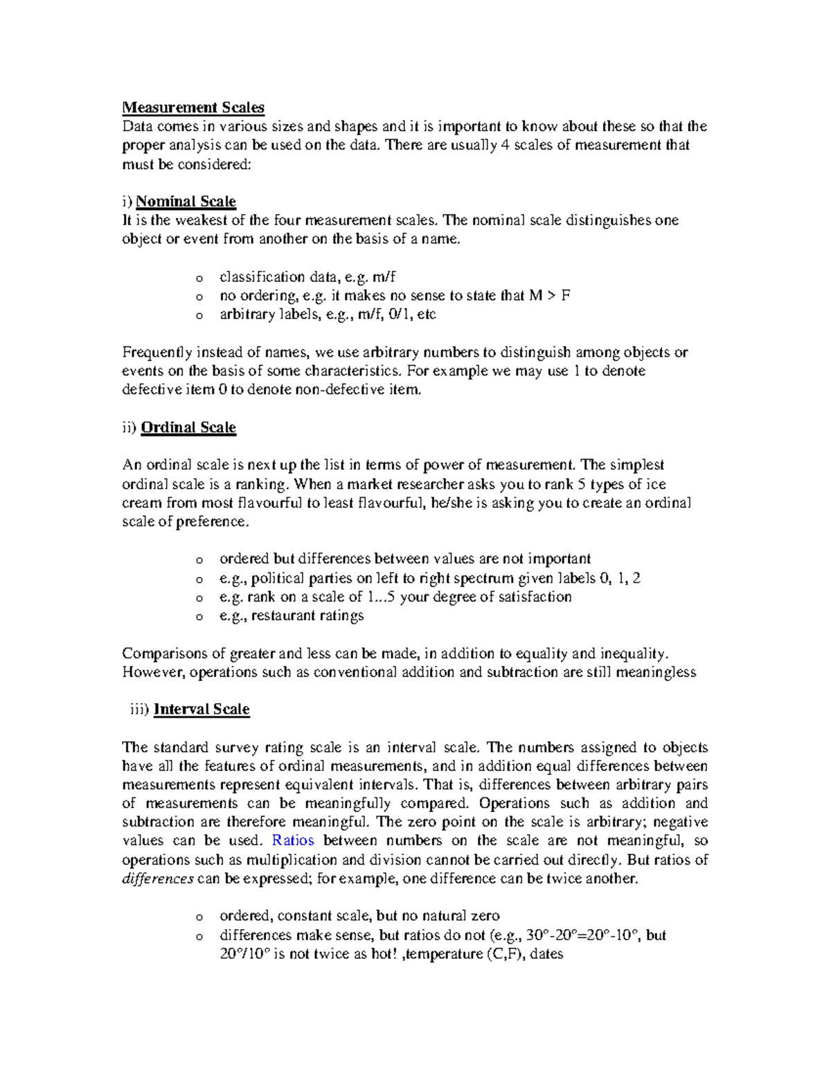 Measurement scales - a comprehensive detail on the statistical analysis ...
