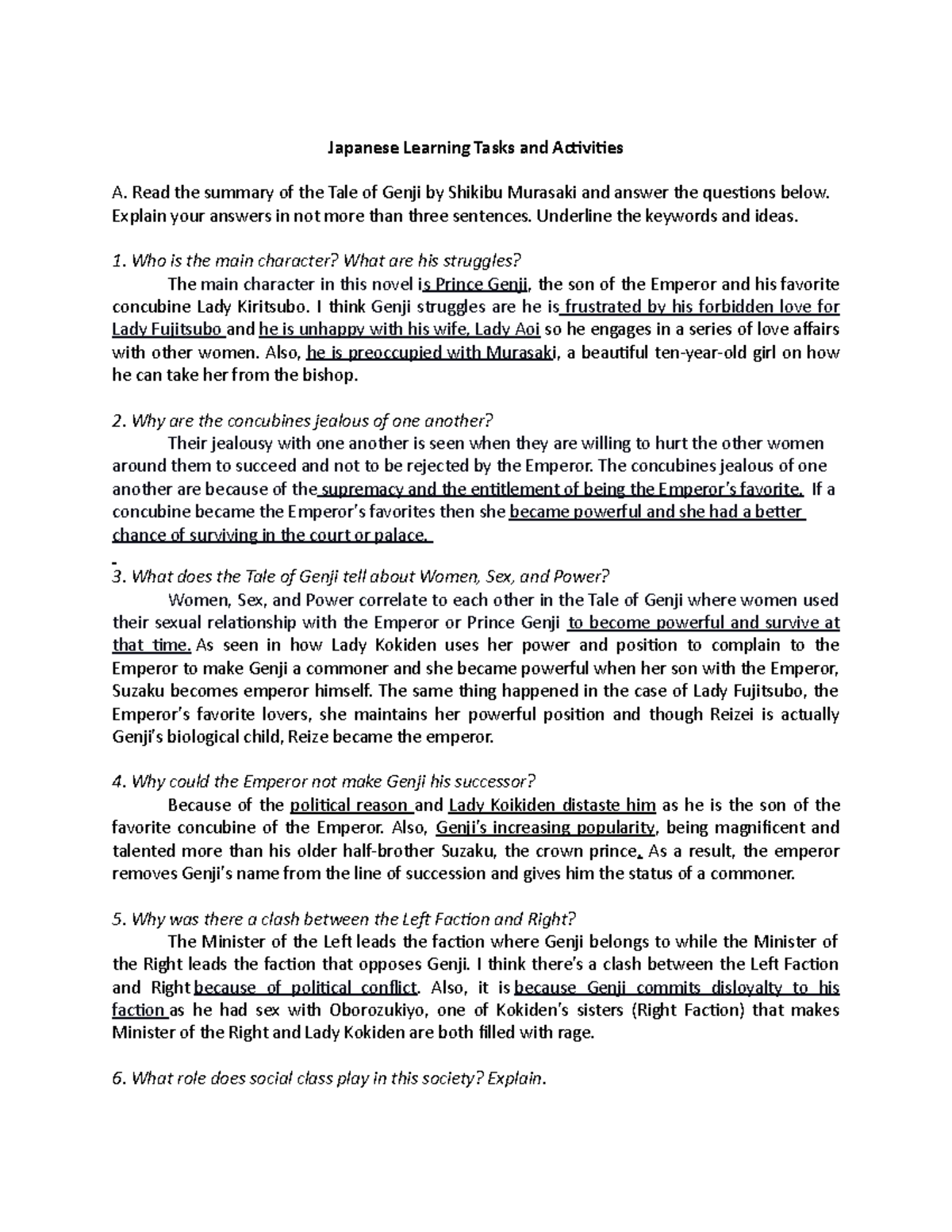 Japanese Learning Tasks and Activities - Read the summary of the Tale ...