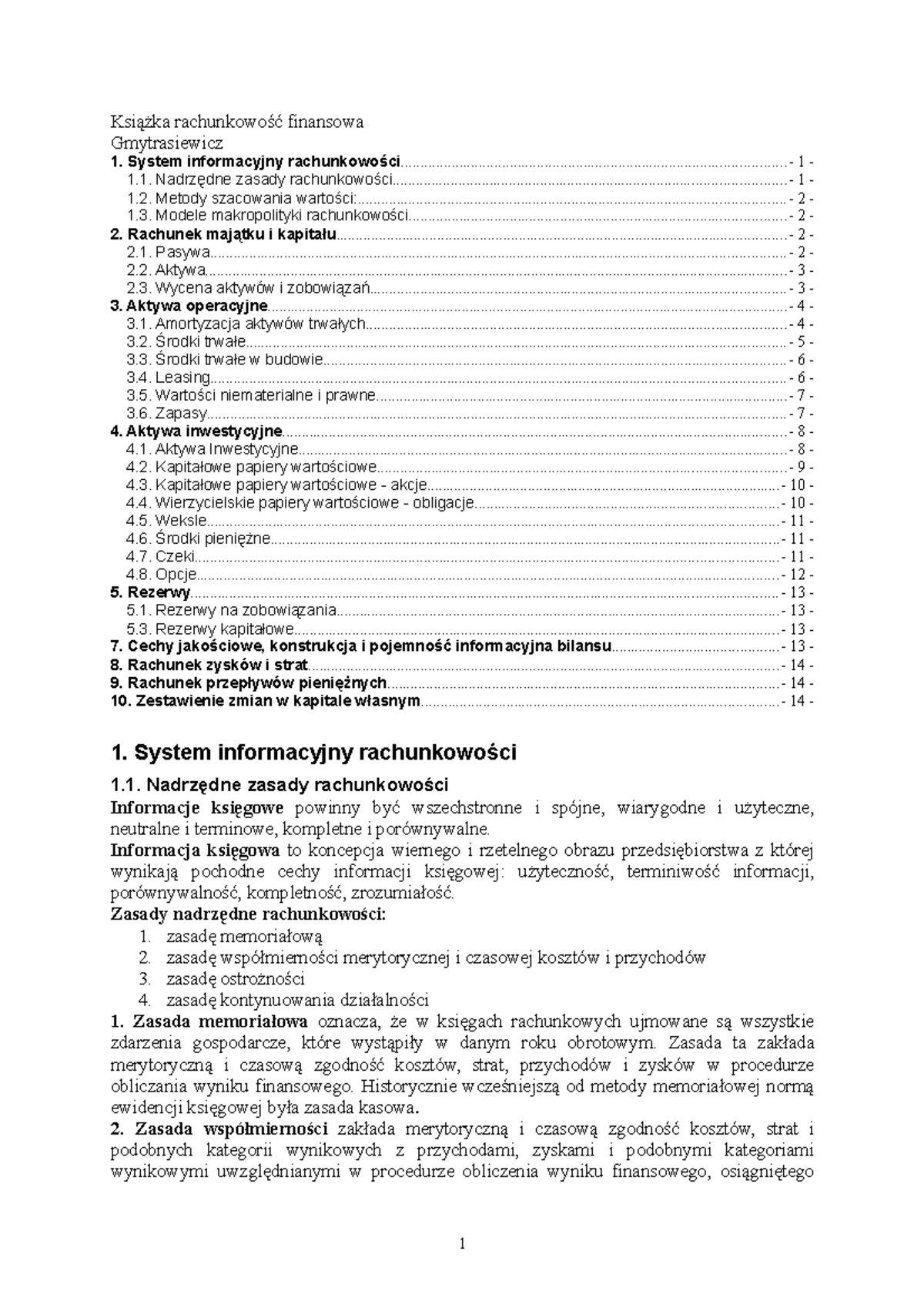 Rachunkowosc finansowa Summary V2 - Książka rachunkowość finansowa ...