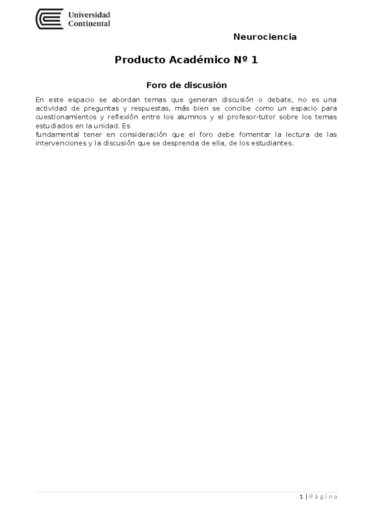 Producto Académico 01. Validado.AS.17.10.18 - Tagged - Producto Académico Nº 1 Foro de discusión ...