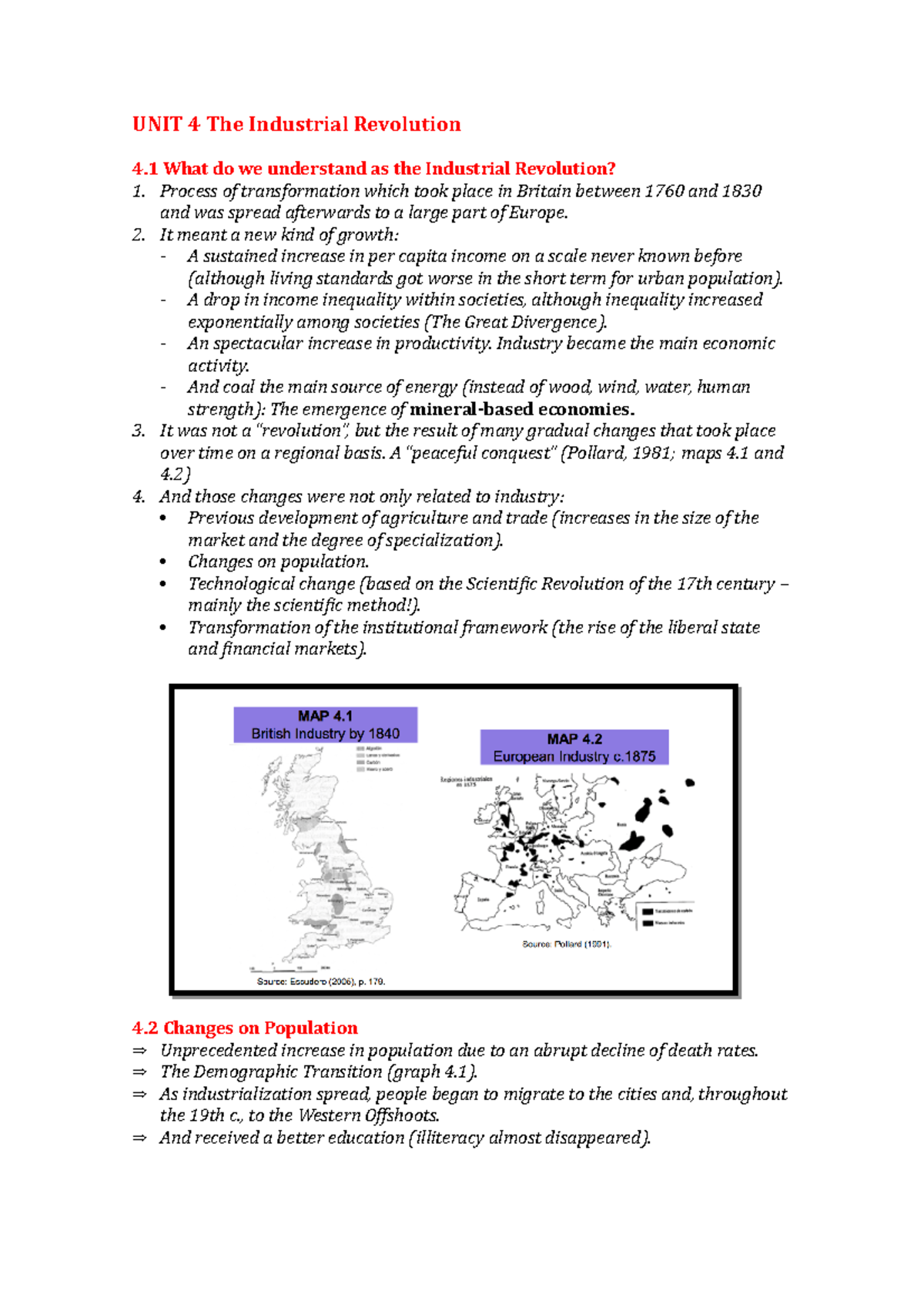 UNIT 4 economic history The Industrial Revolution - UNIT 4 The ...