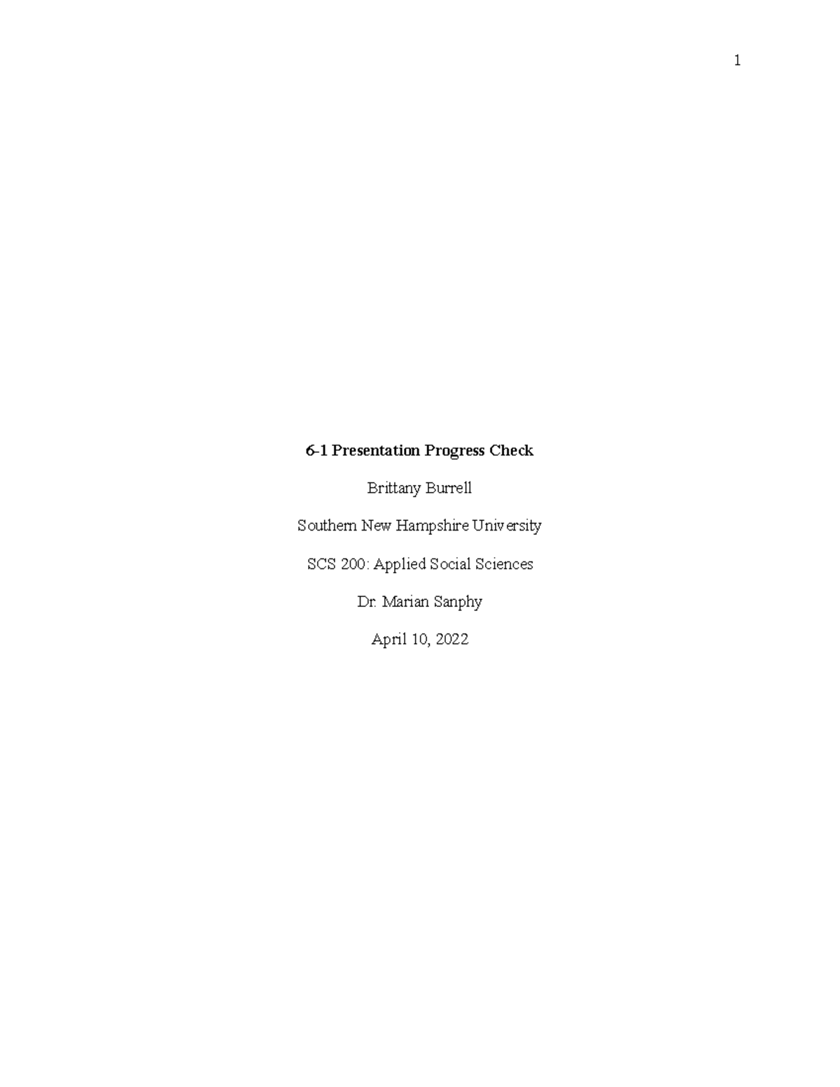 6-1 Progress Check - .... - 1 6-1 Presentation Progress Check Brittany ...