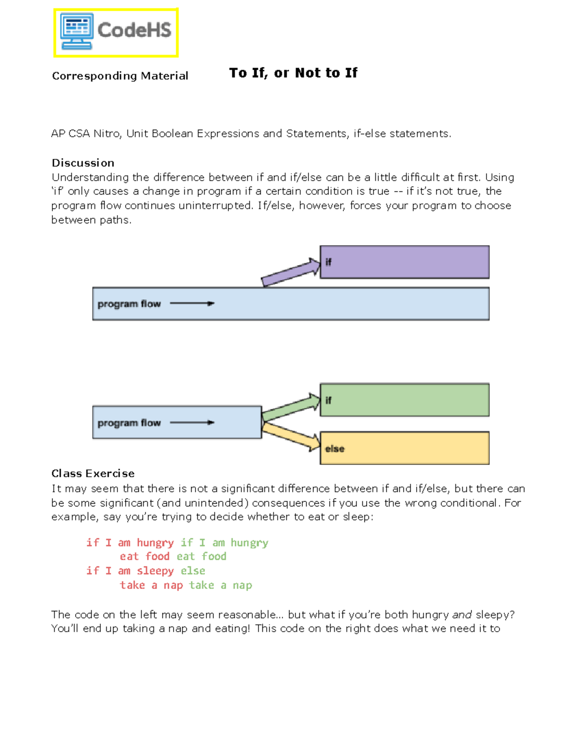 Ap Csa Nitro Boolean Expressions And Statements If Else Statments To