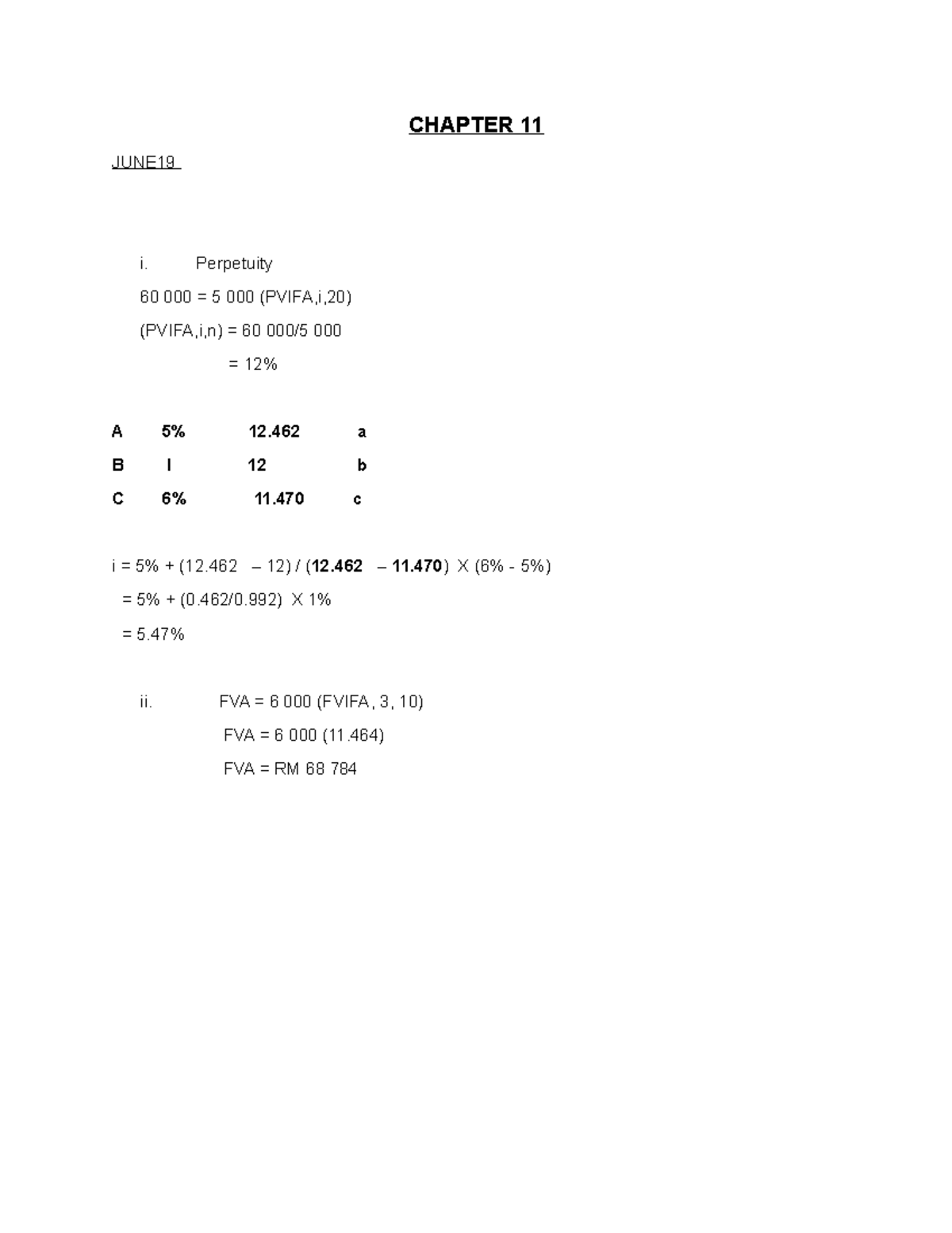 Chapter 11 - FIN242 TUTORIAL - Fundamentals of Finance - UiTM - Studocu