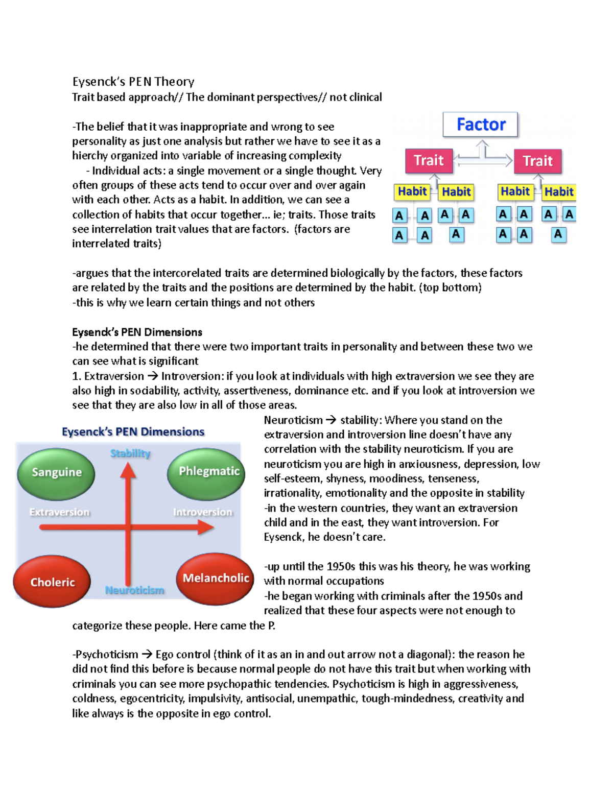 Eysenck’s PEN Theory- personality psychology - Eysenck’s PEN Theory ...