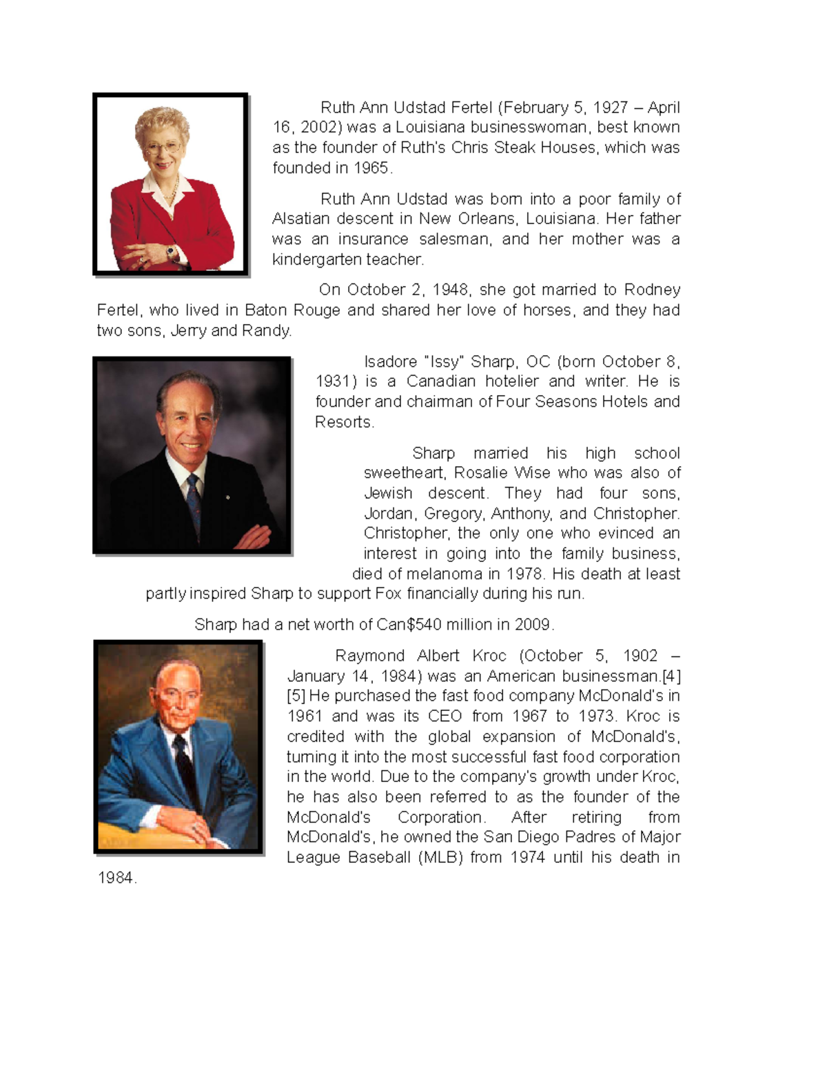 Activity For our Subject - Ruth Ann Udstad Fertel (February 5, 1927 ...