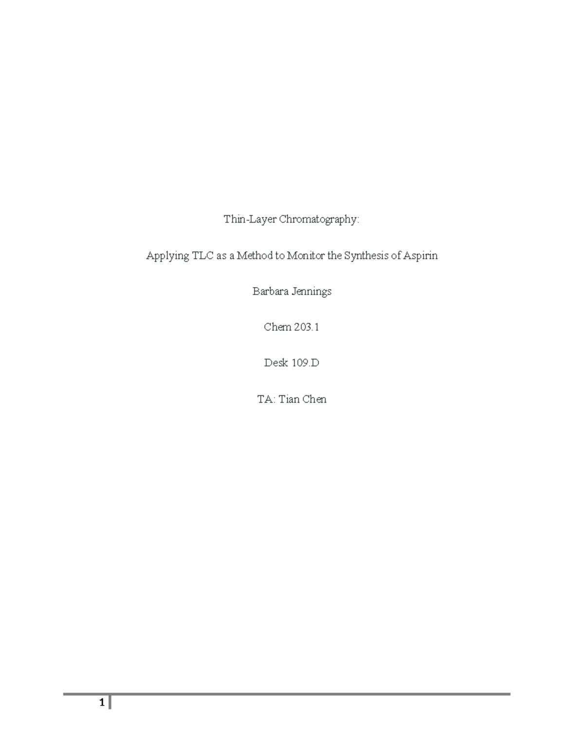Thin-layer chromatography - Thin-Layer Chromatography: Applying TLC as ...