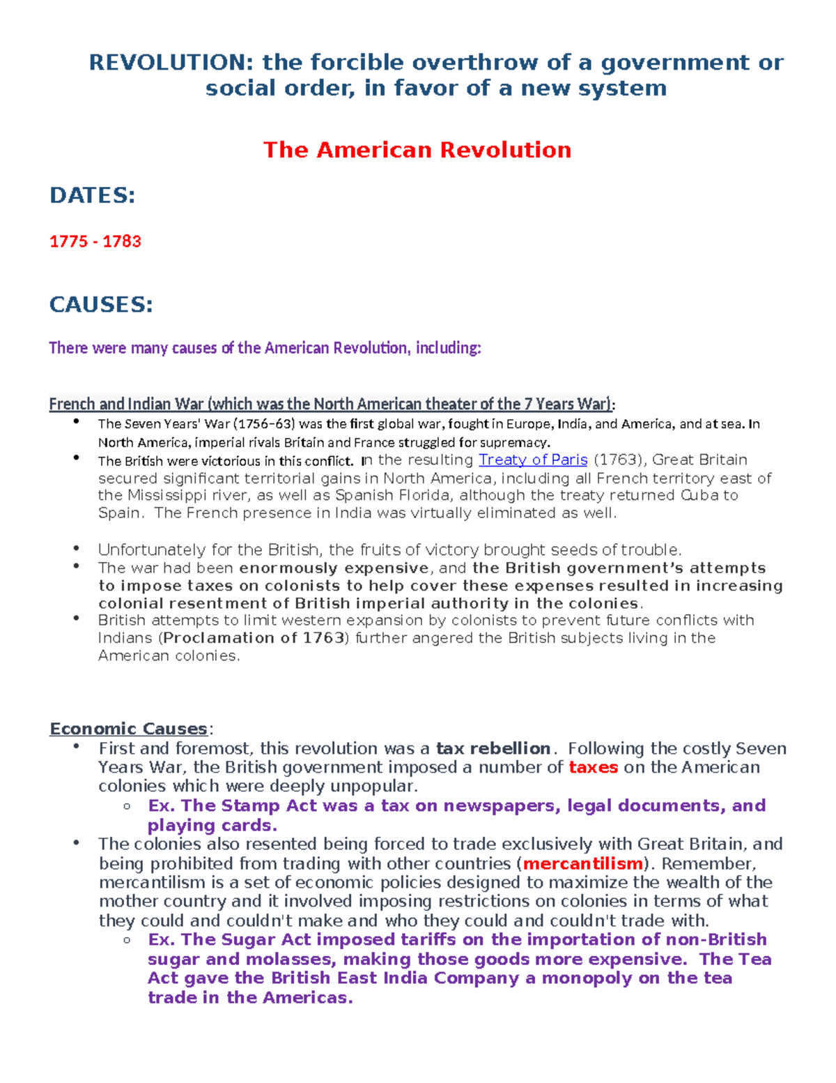 American Revolution-1 - In North America, imperial rivals Britain and ...