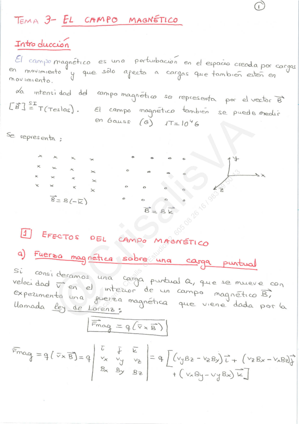 Tema3 Campo Magn tico 1 - Física I - Studocu