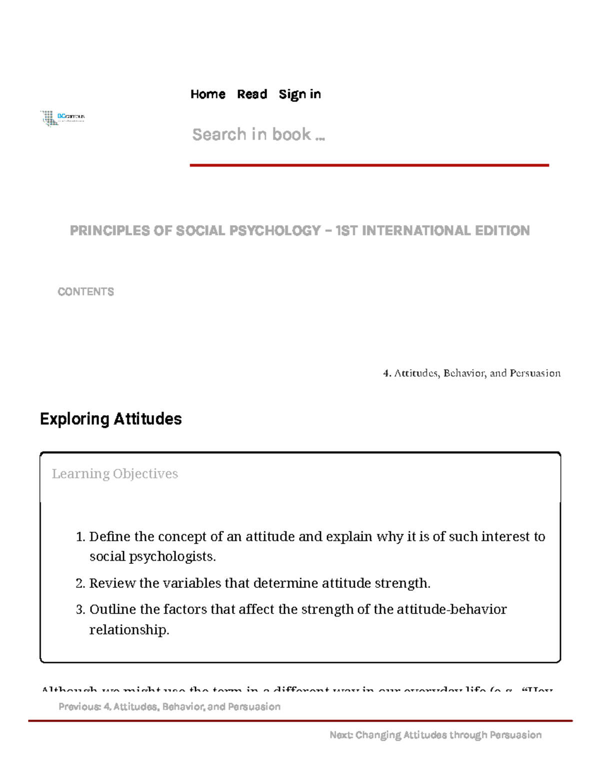 Exploring Attitudes – Principles of Social Psychology – 1st ...