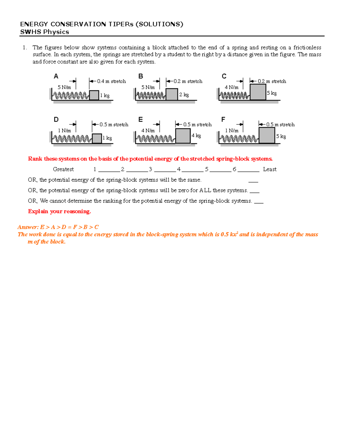 Energy Conservation Tipers Solutions - ENERGY CONSERVATION TIPERs ...
