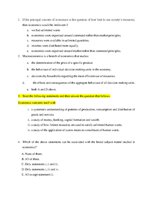 Money and monetary policy Q&A - MULTIPLE CHOICE QUESTIONS TESTBANK ...