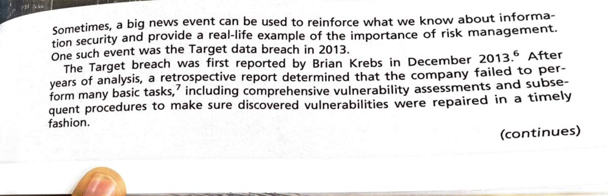 THE Target Breach - sometimes, a big new~ event can_ be used to ...