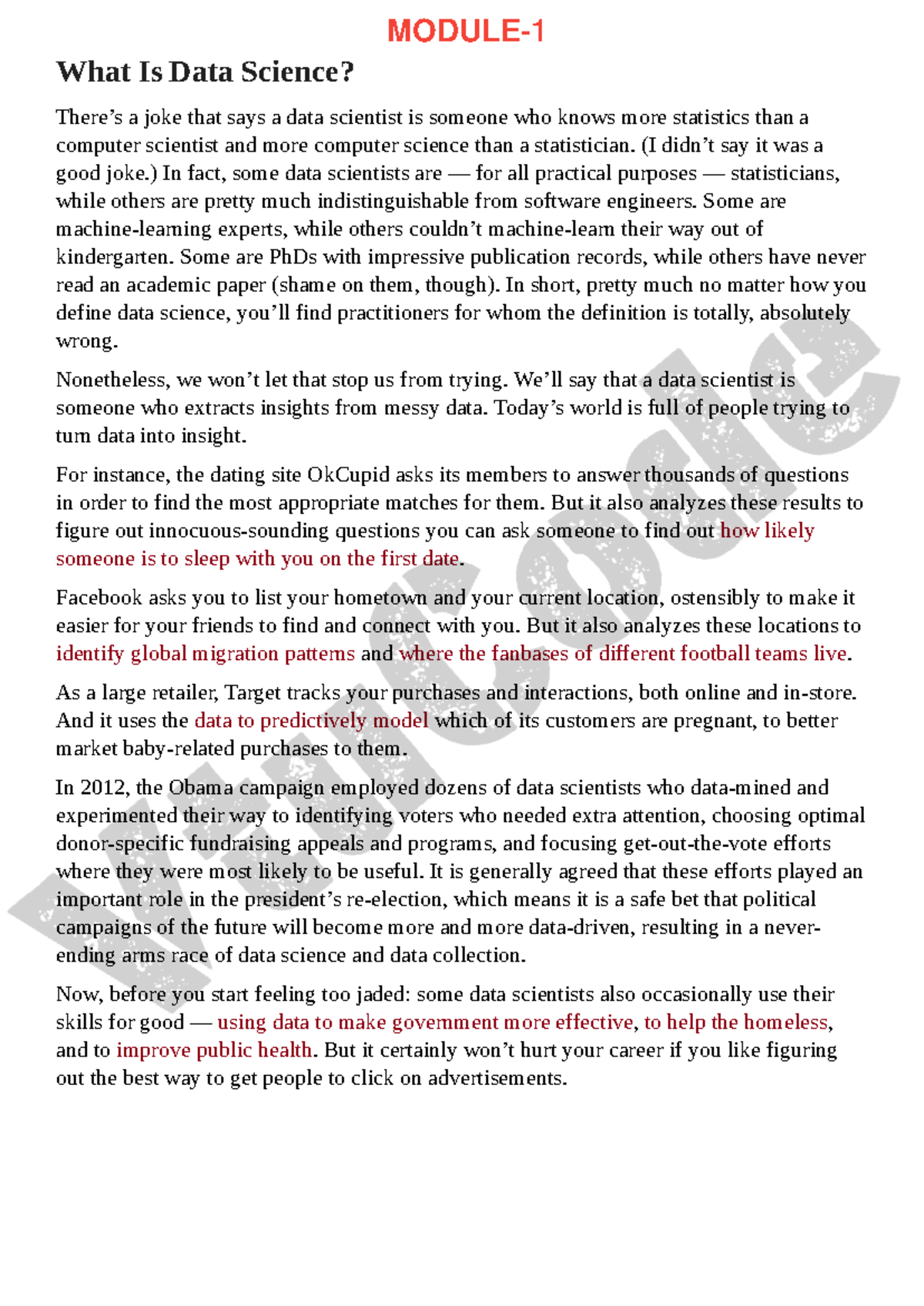 @vtucode - Notes for Data Science - There’s a joke that says a data ...