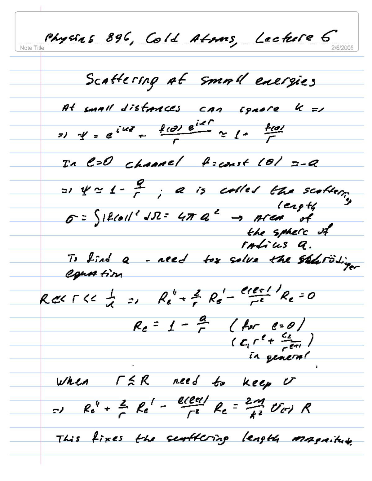 lecture6.pdf - PY 896 - Studocu