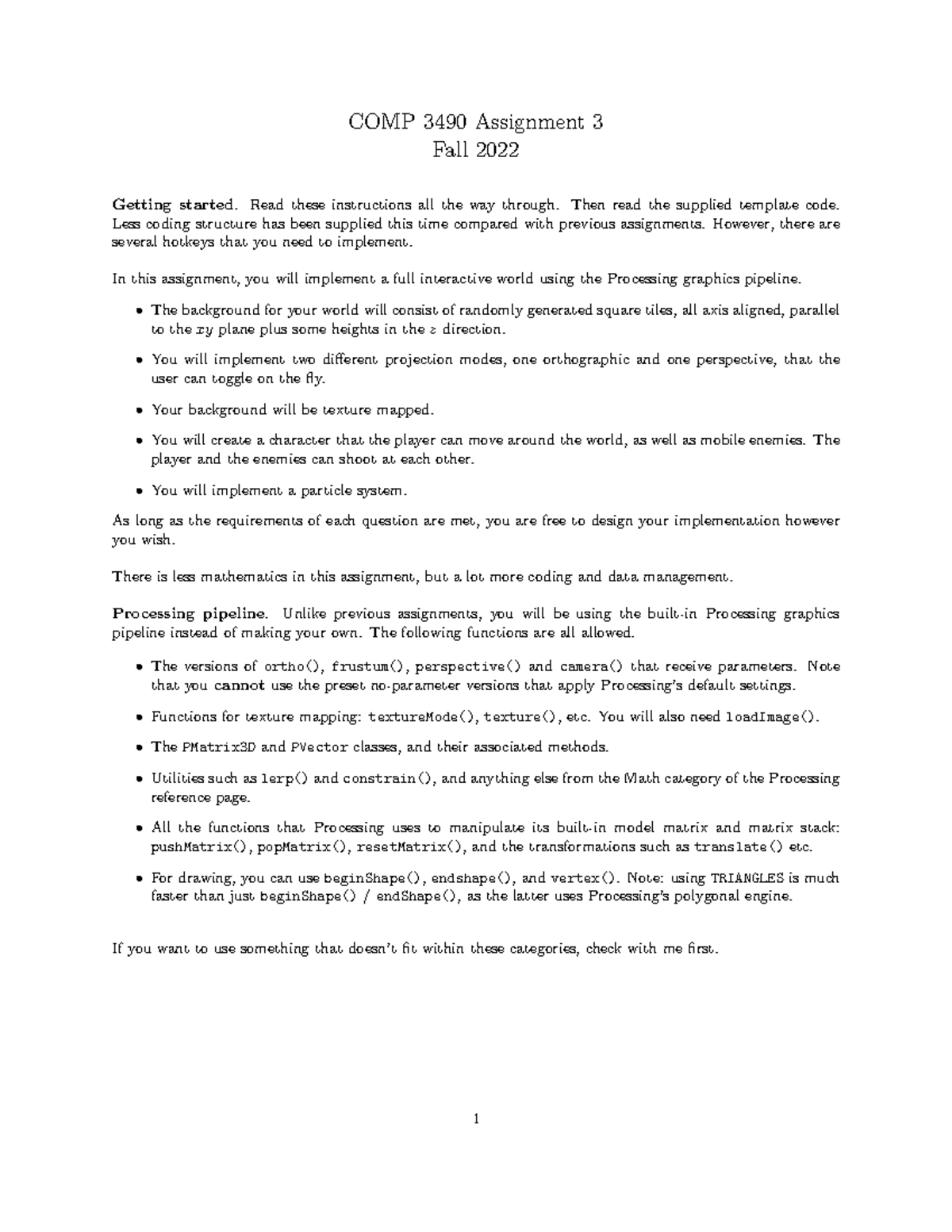 Assignment 3-Instructions - COMP 3490 Assignment 3 Fall 2022 Getting ...