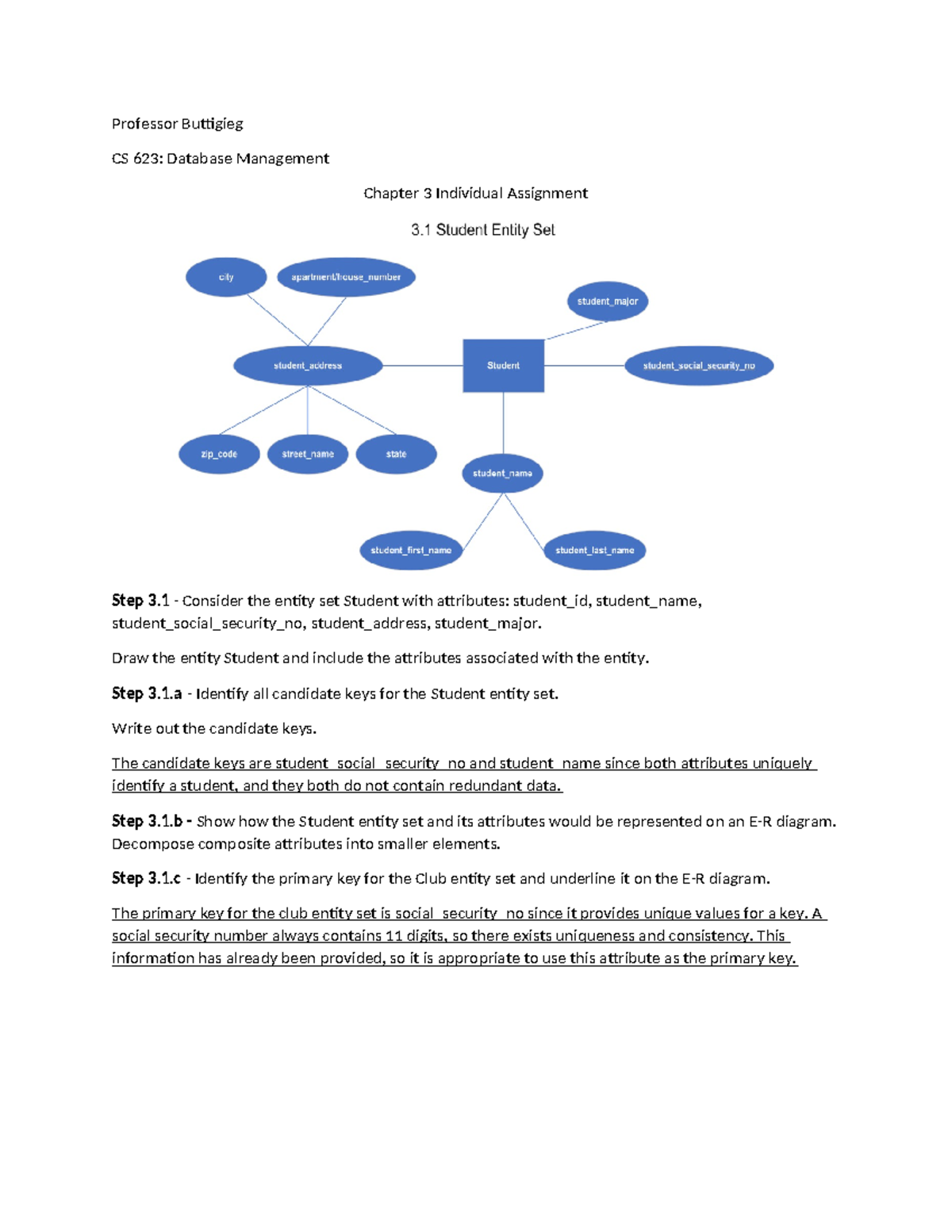 Chapter 3 Individual Assignment - Professor Buttigieg CS 623: Database Management Chapter 3 ...