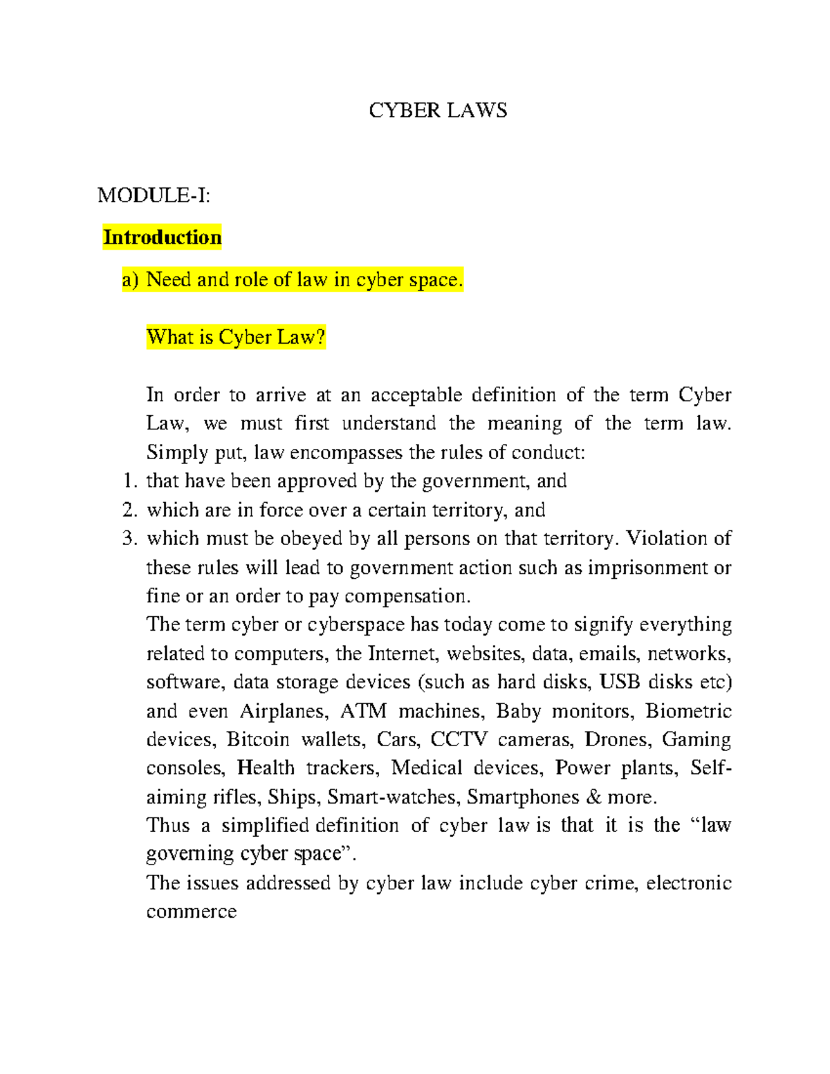 1. LLB 6 Cyber LAWS 2582c154-8c44-4e5b-84b5-87b162754680 - CYBER LAWS ...