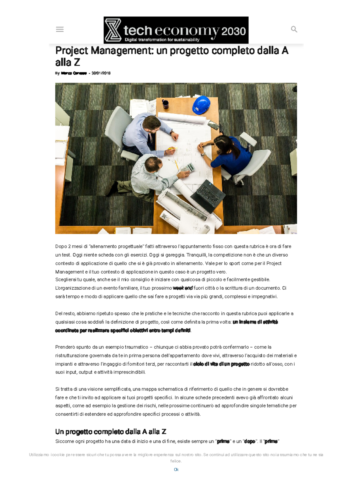 Project Management un progetto completo dalla A alla Z Tech Economy 2030 - Project Management ...