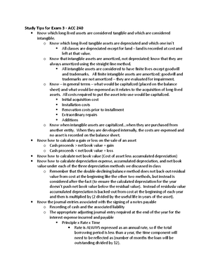 ACC 240 Exam 1 - Lecture notes 1-6 - ACC 240 Exam 1 Chapter 1: Business ...