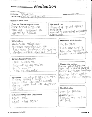 remediation template 5 - ACTIVE LEARNING TEMPLATE: Medication STUDENT ...