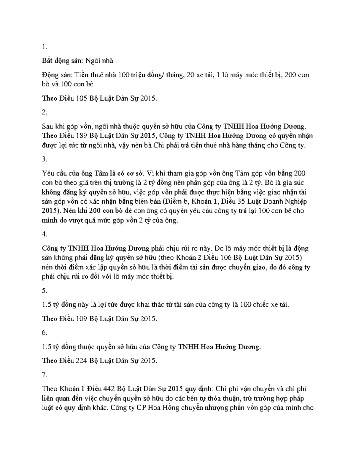 Bài Tập Nhóm LKD - bai tap tham khao - 1. Bất động sản: Ngôi nhà Động ...