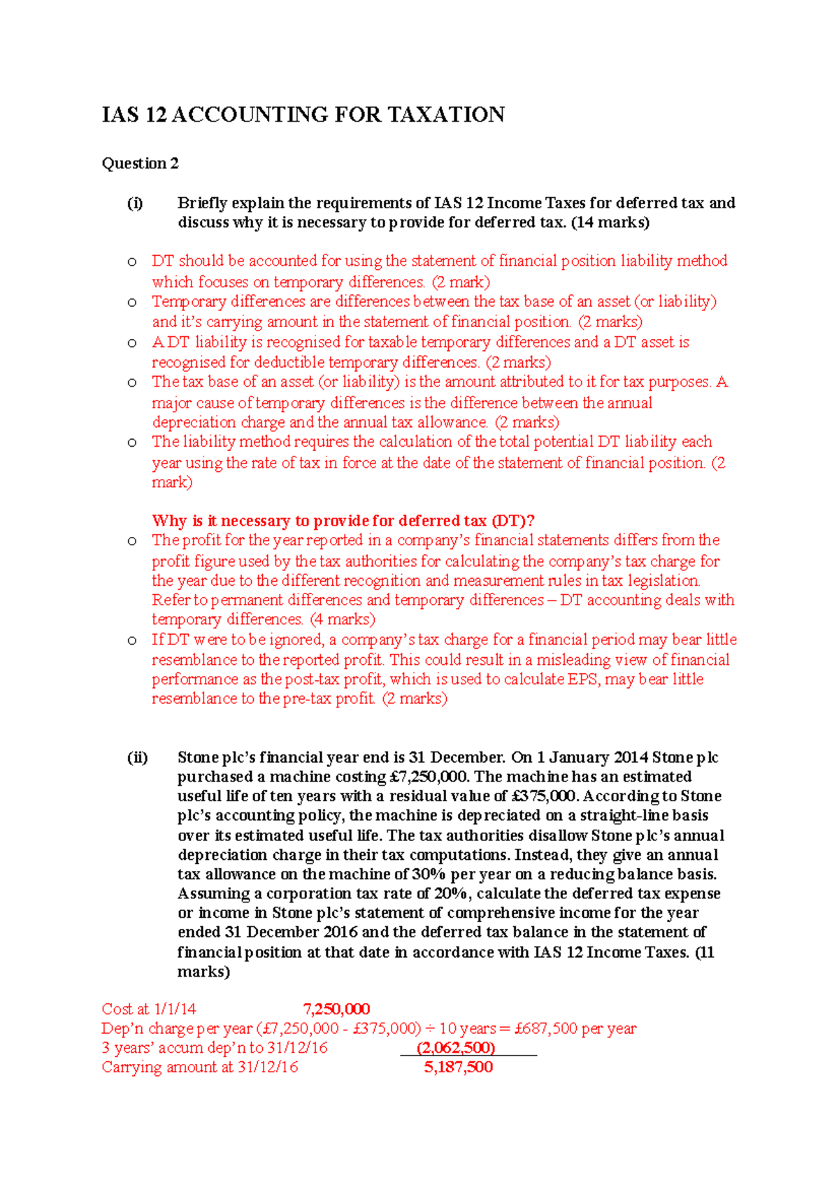 IAS 12 Accounting FOR Taxation - IAS 12 ACCOUNTING FOR TAXATION ...